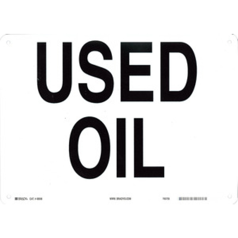 DANGER USED OIL Aluminum Warning Sign | CF Recycler Supply